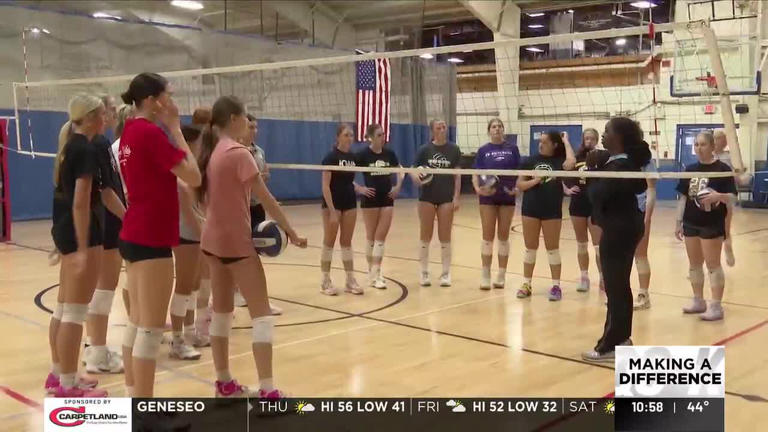 Volleyball stars prep for Iowa vs Illinois All-Star volleyball event