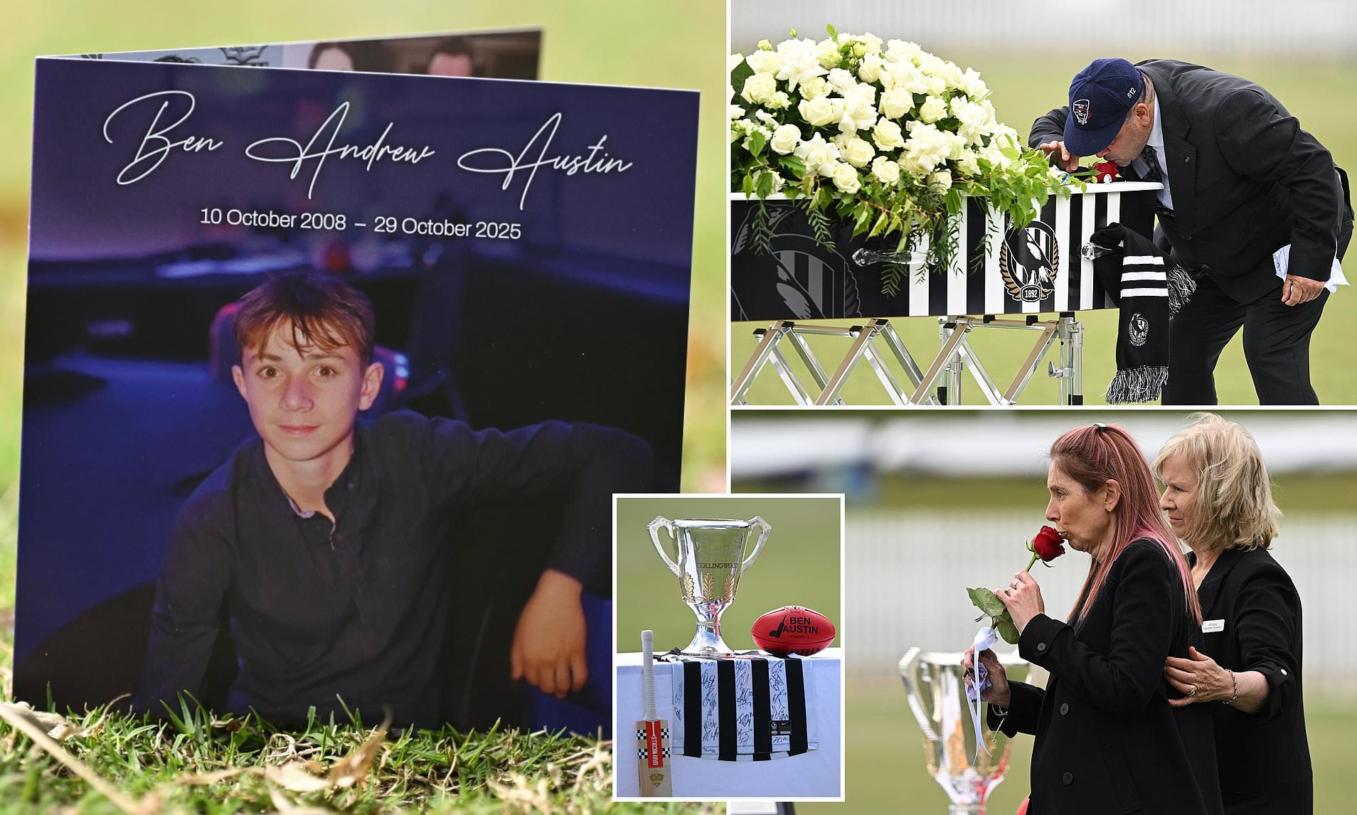 Teen cricketer Ben Austin farewelled at Junction Oval in Melbourne ...