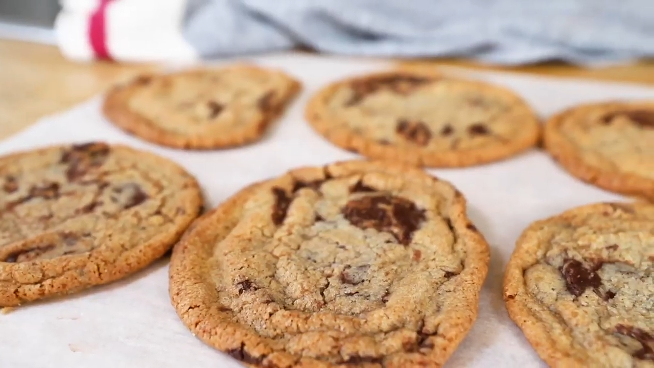 Making the insta-famous chocolate chip cookies