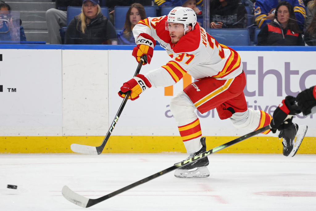 Morgan Frost breaks 3rd-period tie, NHL-worst Flames beat Sabres 6-2