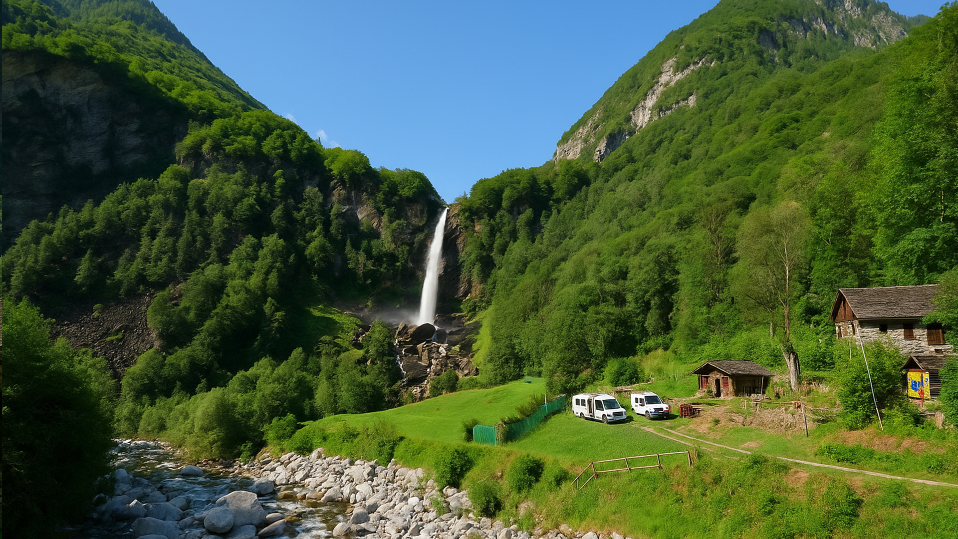 Foroglio im Tessin: Malerisches Alpendorf mit Wasserfall (4K)