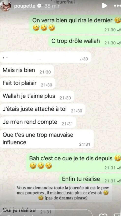 “Il ne m'aime plus et c'est ok" : Poupette Kenza annonce sa rupture ...