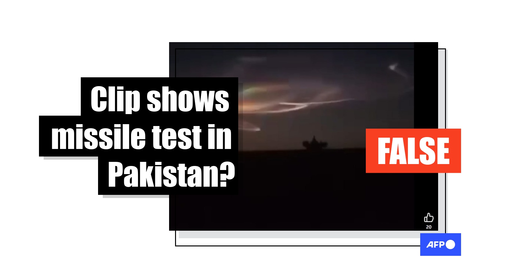 Visuals show rare cloud formation, not Pakistan testing long-range weapons