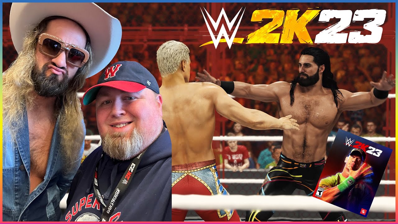 I played WWE 2K23 at the Royal Rumble!