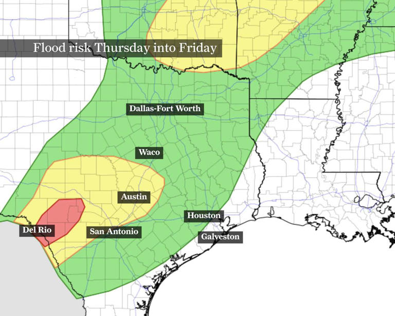 Heavy rain prompts Hill Country flood risk Thursday. Here's a timeline ...
