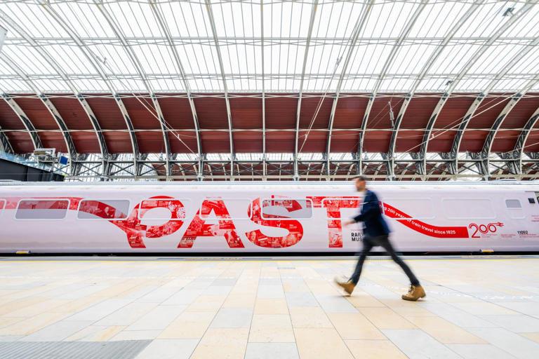 Unique rolling railway exhibition pulling into this Preston station ...