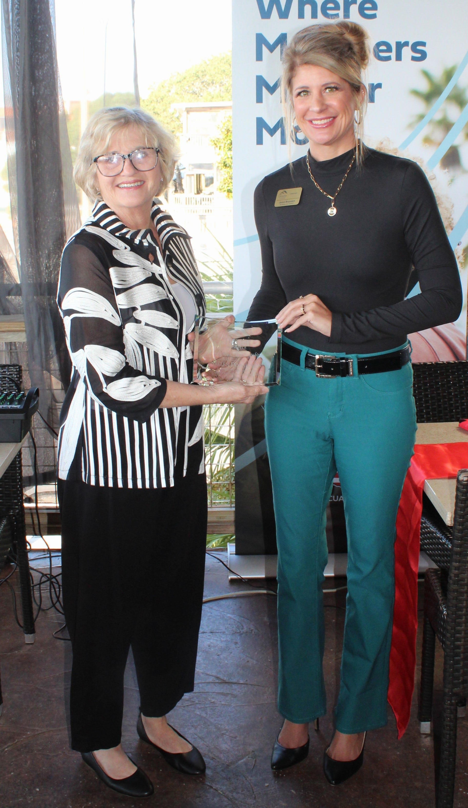 Helen Donaldson awarded Lifetime Membership with Destin Chamber