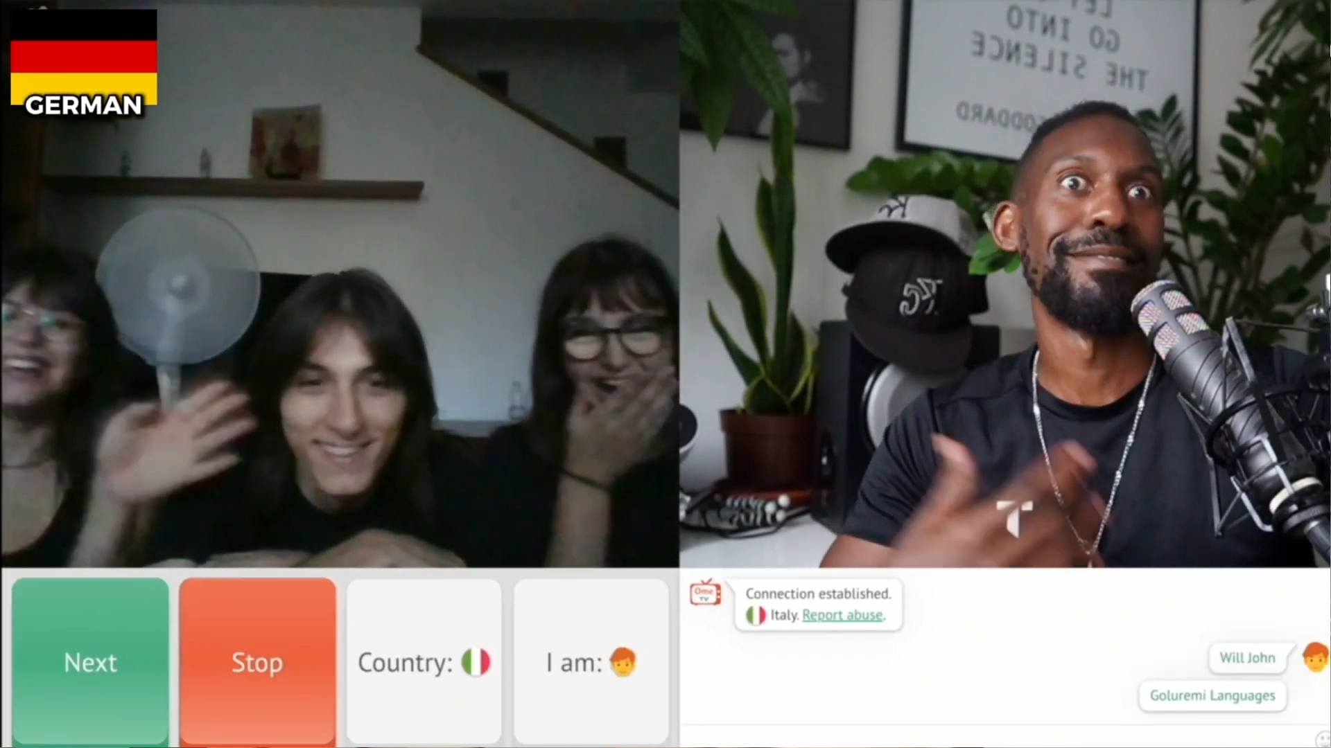 How Do People React to Nine Different Languages