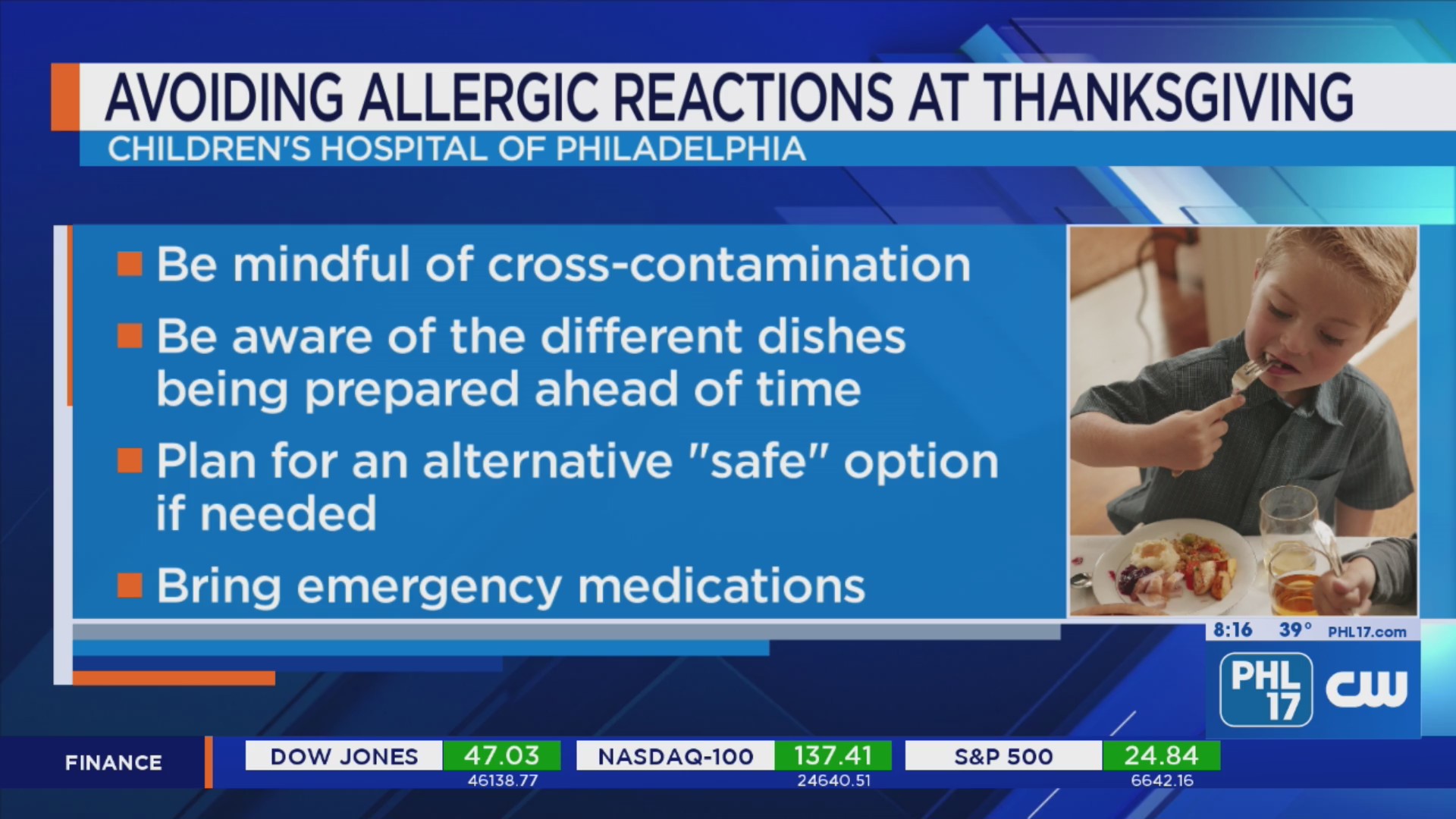 How to avoid severe allergic reactions on Thanksgiving | PHL17 Morning News