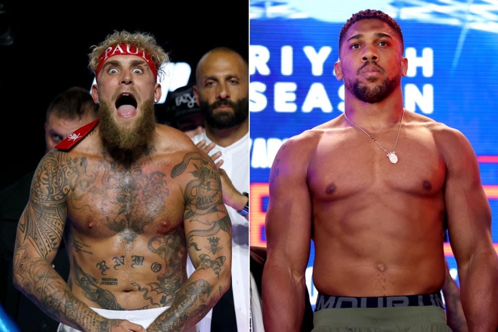Jake Paul vs. Anthony Joshua size difference is massive. Here's how much