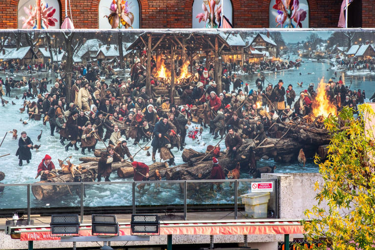 Bizarre AI Christmas mural sparks outrage in Kingston