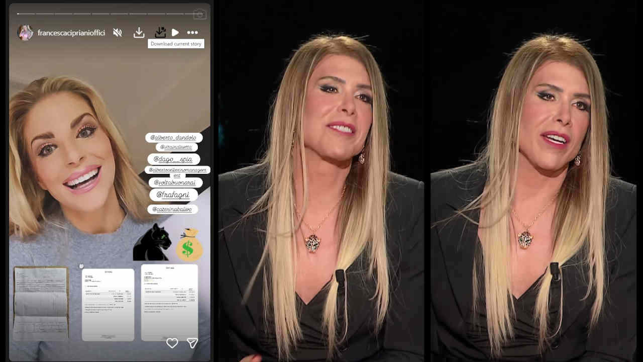 Francesca Cipriani mostra le fatture: “Ho sempre pagato. Genny Urtis ...