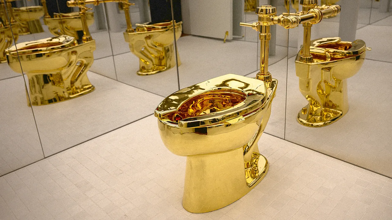 This famous golden toilet, once offered to Trump, just sold at auction ...