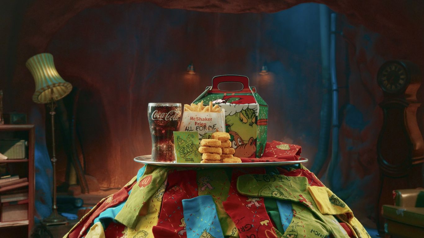 Pickle-flavored fries, fuzzy Grinch socks in McDonald's newest Happy Meal