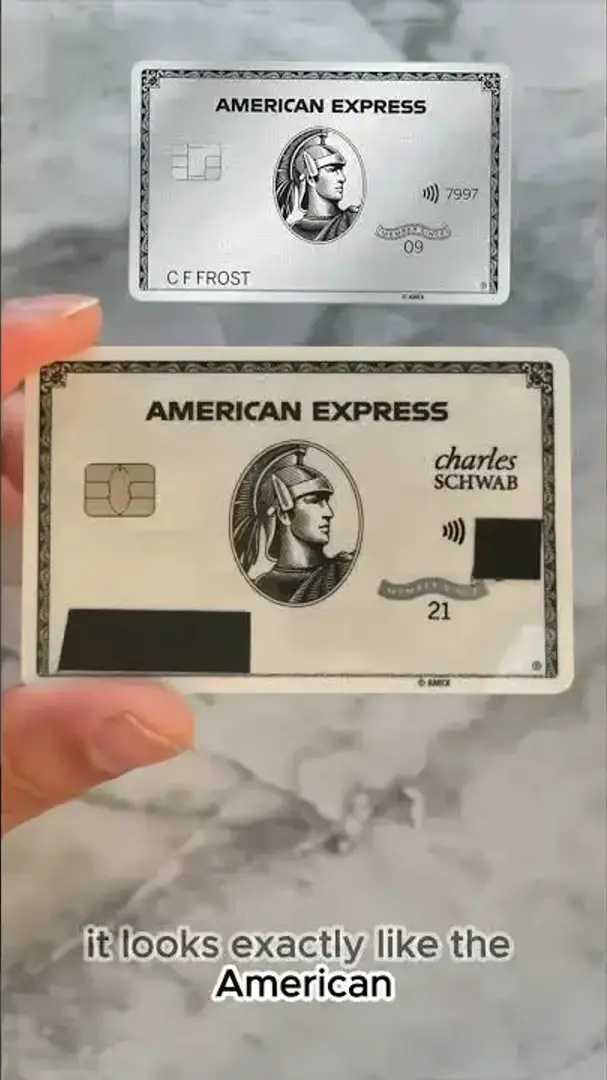 Amex Platinum Charles Schwab companion card unboxing