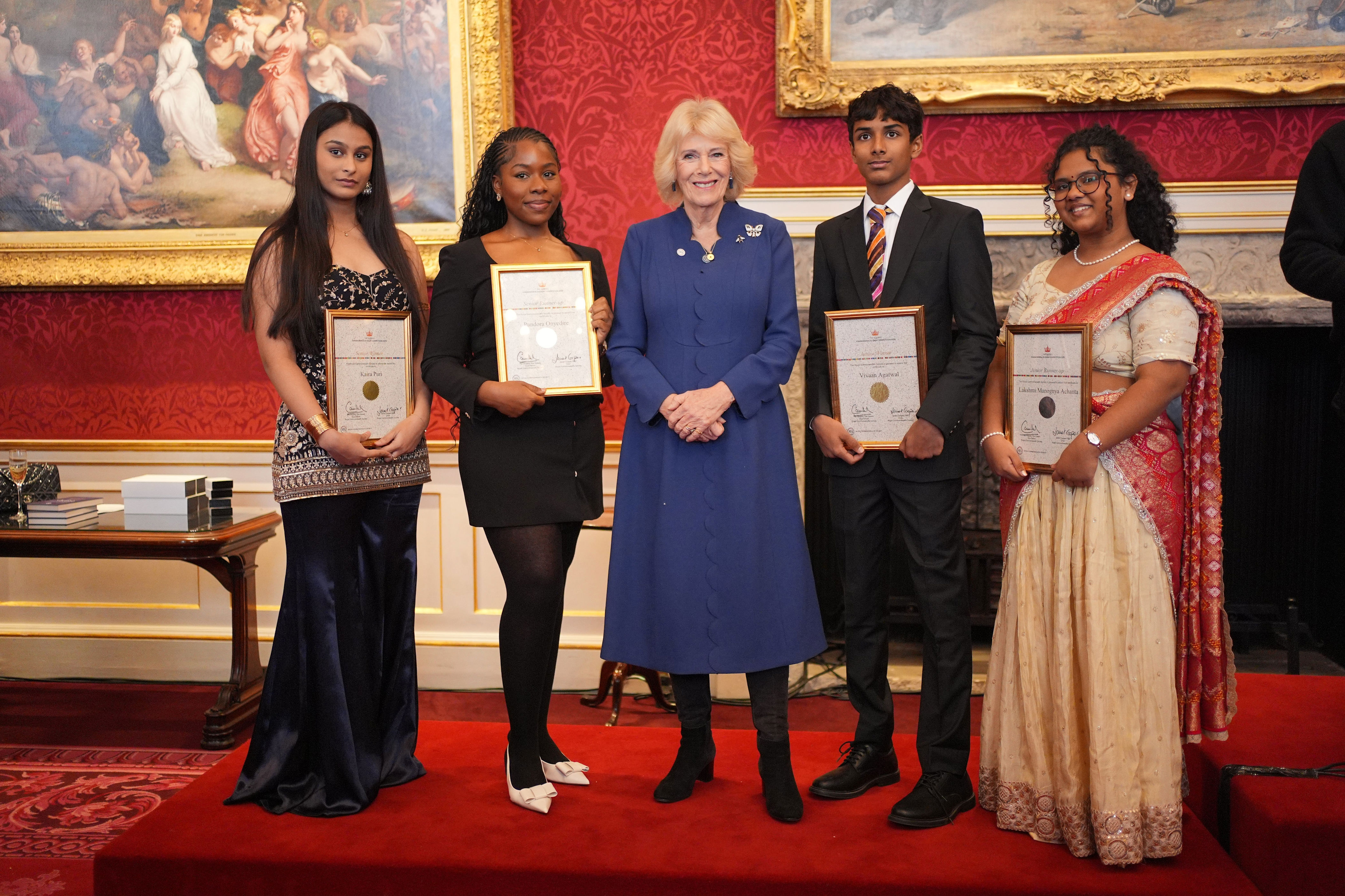 Camilla celebrates Queen’s Commonwealth essay competition winners
