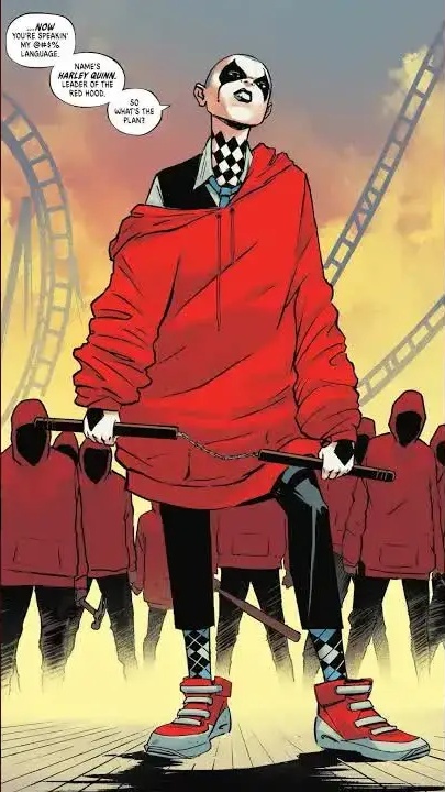 Absolute Harley Quinn leads the Red Hood Gang!