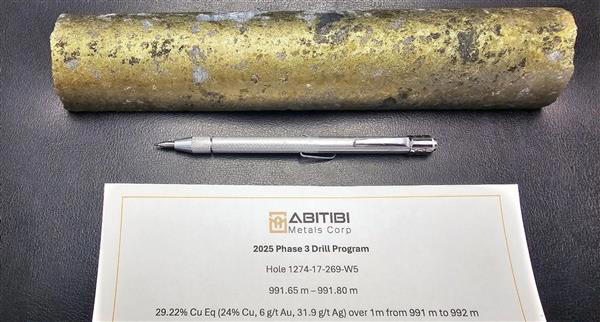 Quebec copper-gold miner Abitibi Metals delivers best drilling to date