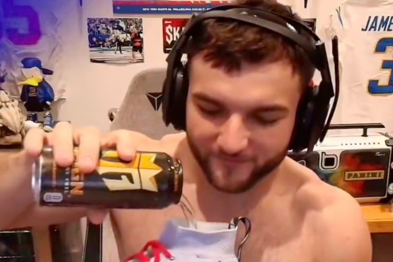Cam Skattebo shotguns energy drink out of boot to celebrate major milestone