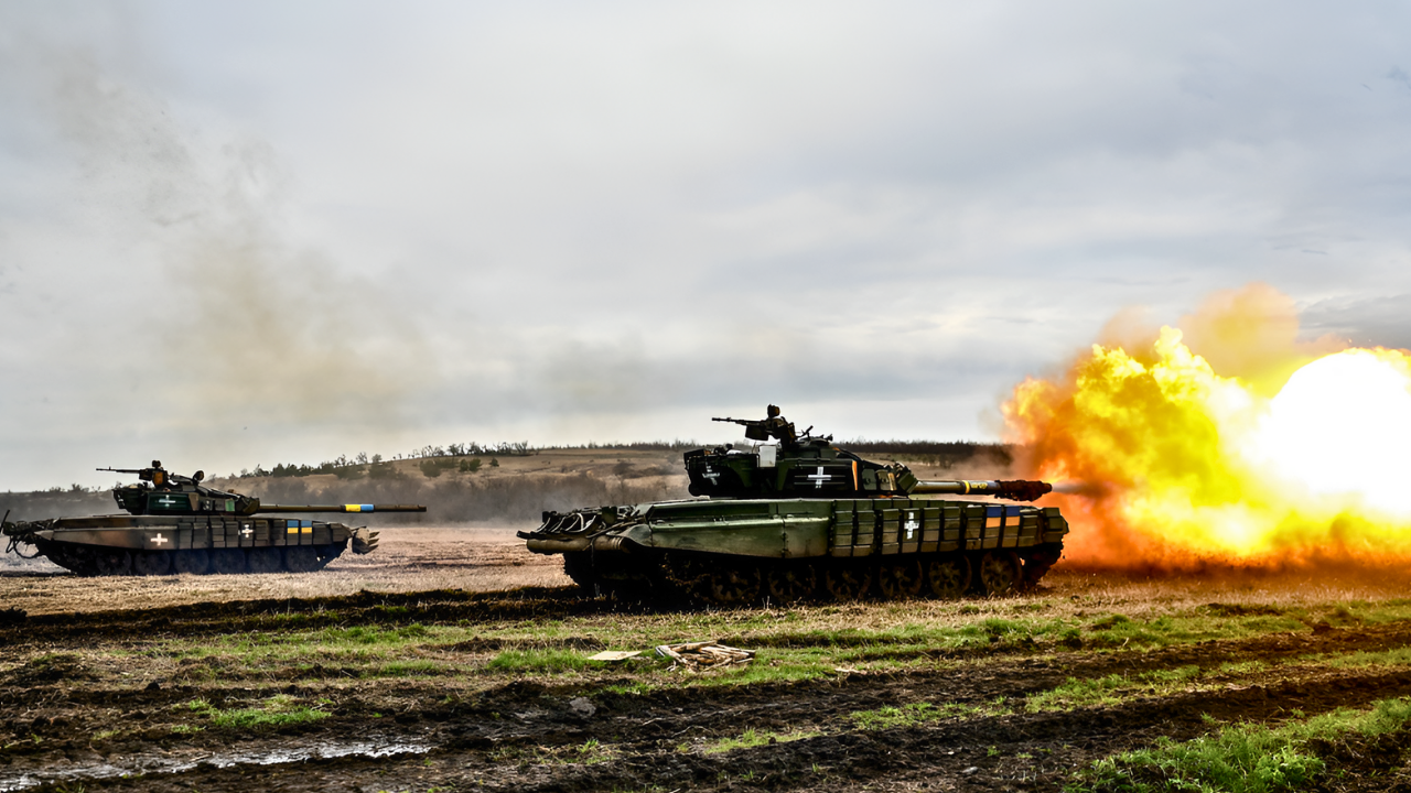 Ukrainian Tanks Destroy Russian APC in Unprecedented 50-Foot Kursk ...