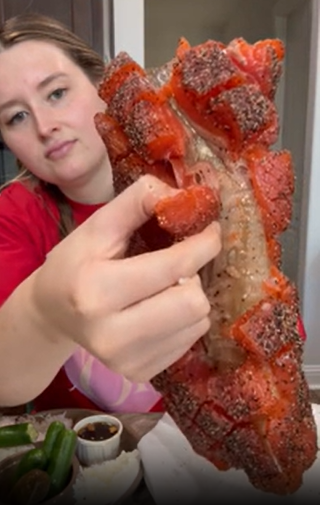 Viral Mukbang Moment: Cold-Smoked Trout Sushi Experience