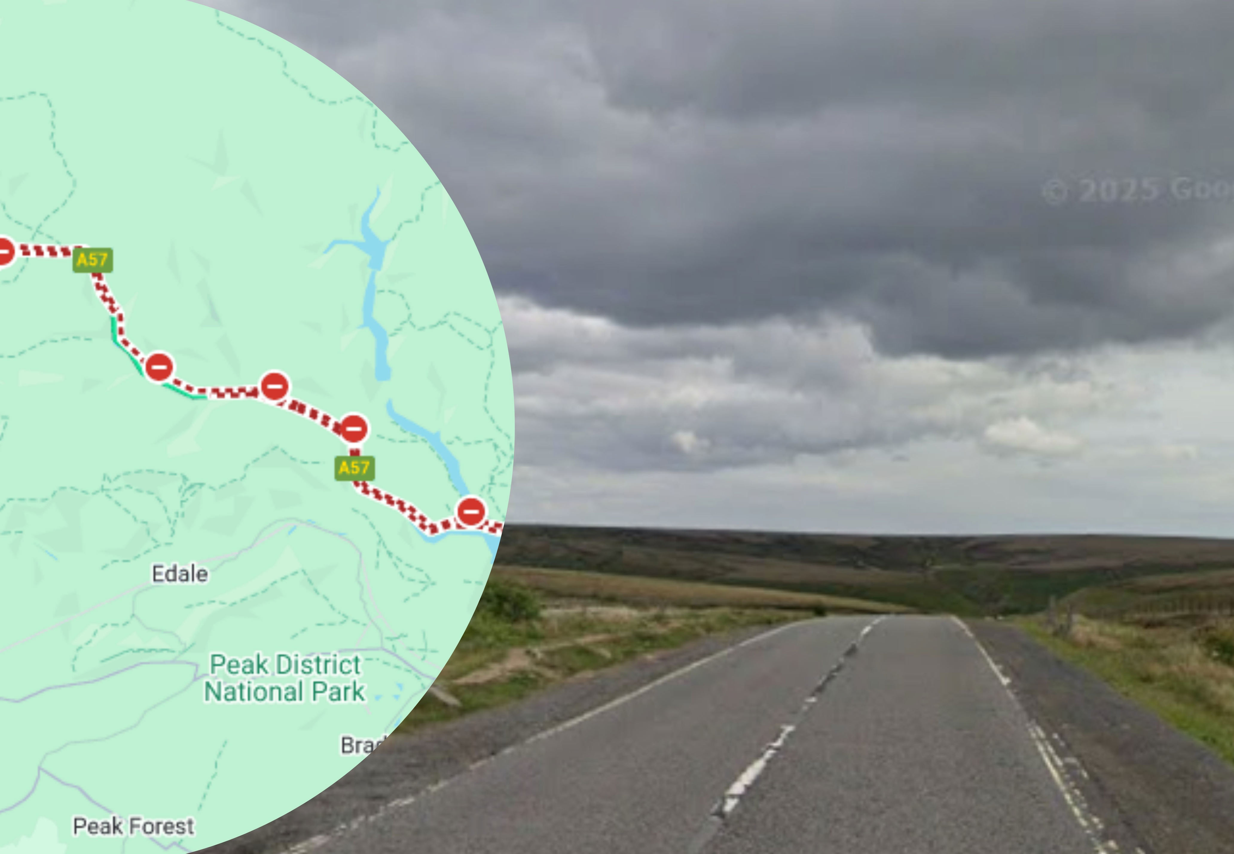 Snake Pass: Traffic chaos as major route between Manchester & Sheffield ...