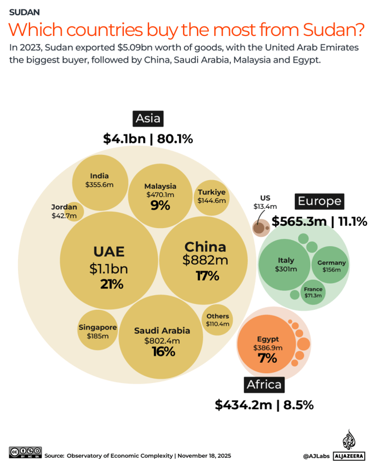 Sudan has vast oil, gold and agricultural resources. Who controls them?
