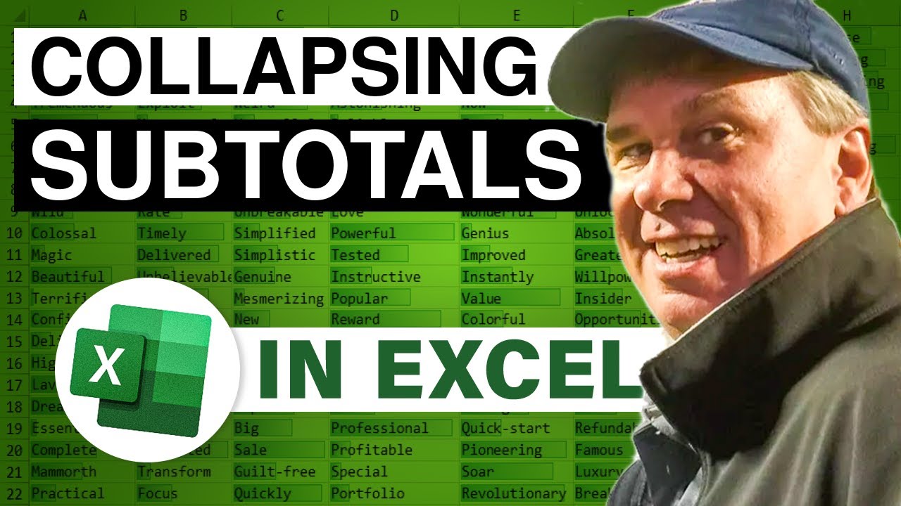 Excel — Copy Only the Subtotal Rows — Episode 2562c