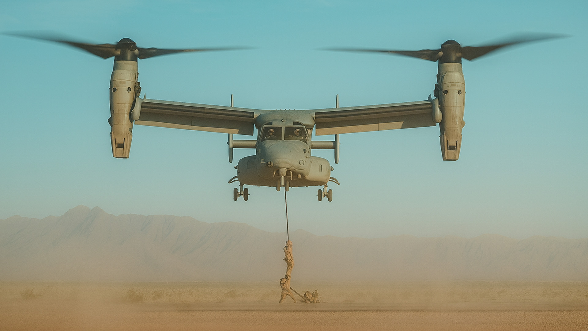 Marines Practice Fast-Rope and Hoist Training at WTI