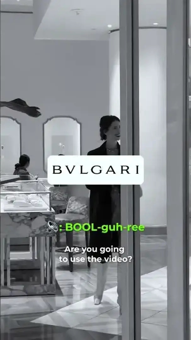 Correct Bulgari pronunciation