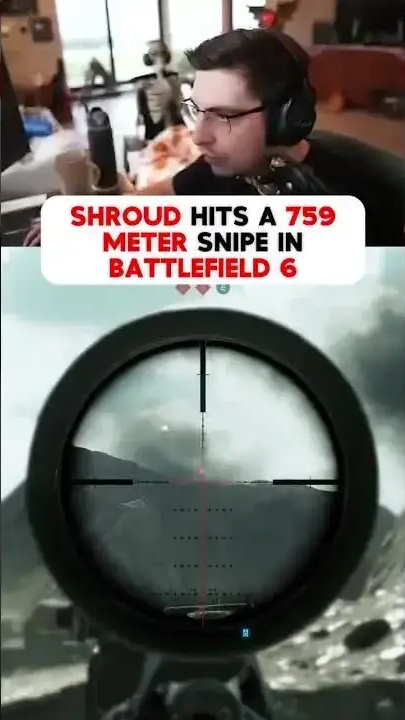 Shroud hits a 759 meter snipe in Battlefield 6 #bf6 #shroud #gaming