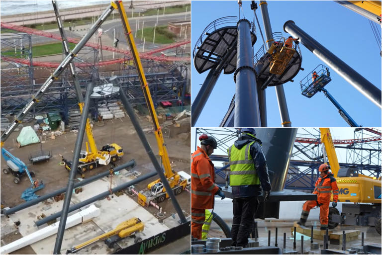 Blackpool Pleasure Beach Resort's new £8.7m swinging pendulum ride hits ...