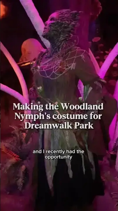 Making the costume for the Woodland Nymph character at @dreamwalkpark ...