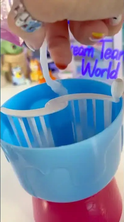 cotton candy slime making with slime mixer #asmr