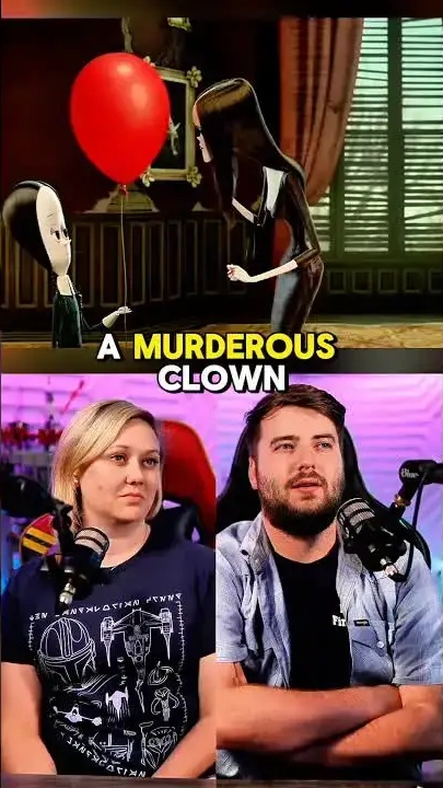 Murderous clown! 😱 The Addams Family reaction!