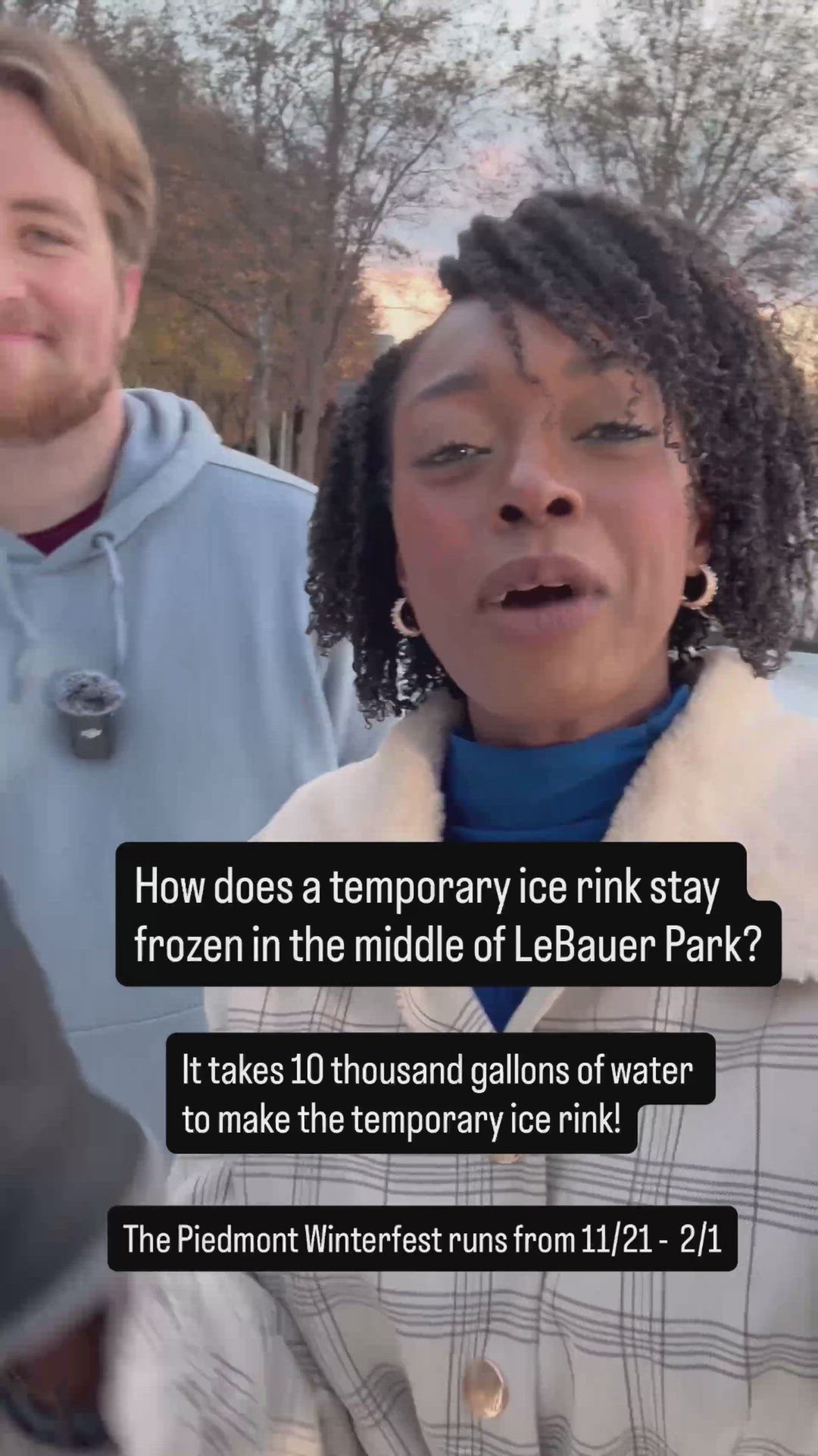 How does a temporary ice rink stay frozen?