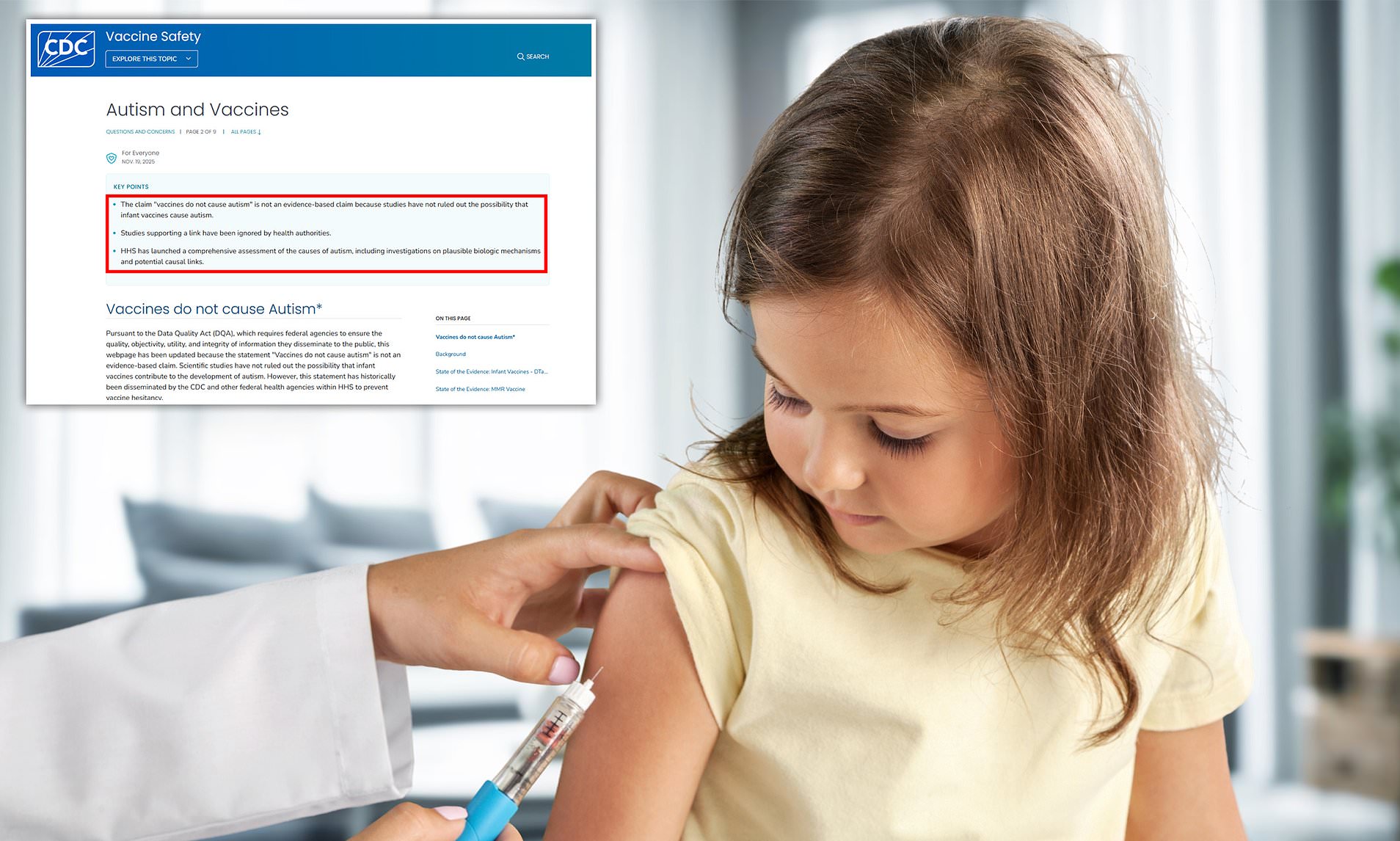CDC updates website to claim vaccines may cause autism... despite no ...