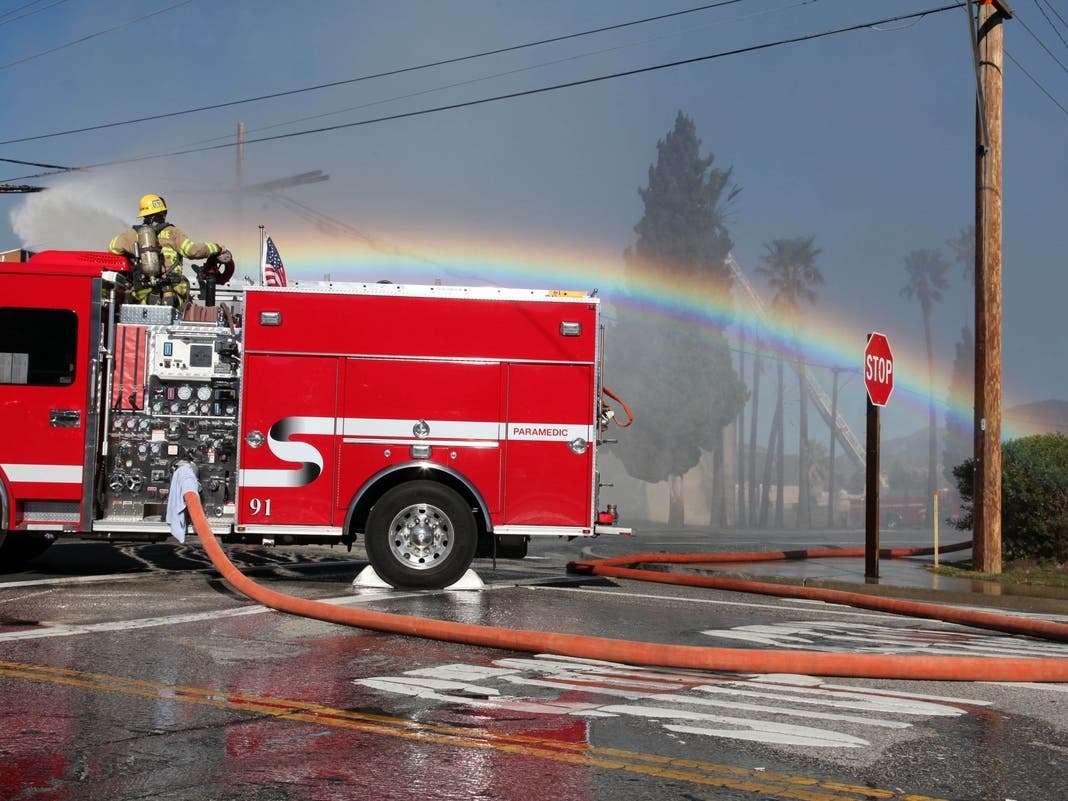 Mulch Pile Fire Burns Near Perris, Firefighters Expect Long Response