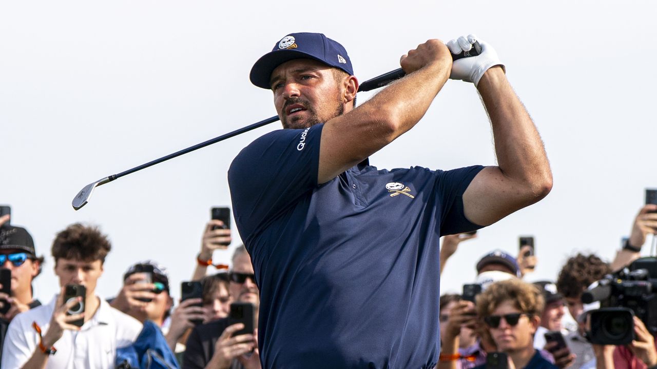 Bryson DeChambeau makes slam dunk eagle with new wedges as he targets ...