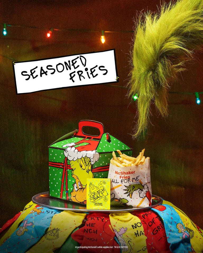 McDonald's 'Grinch salt' pickle fries finally come to U.S. in festive ...