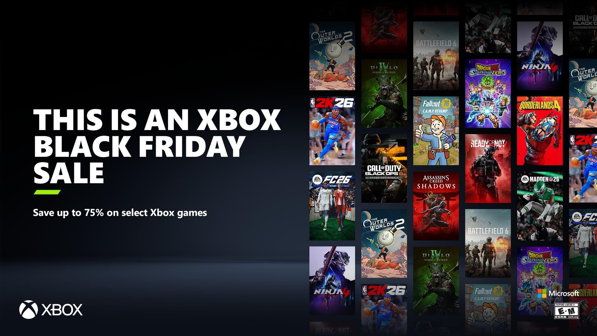 Over 2,000 Xbox games discounted for Black Friday