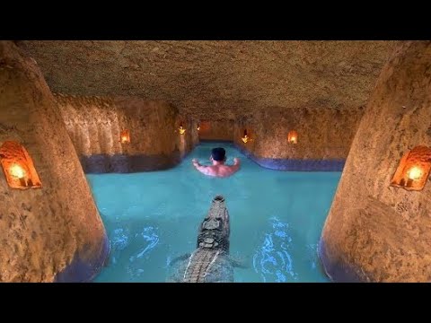 How To Build Underground Tunnel Water Slide Park Into Swimming Pool house
