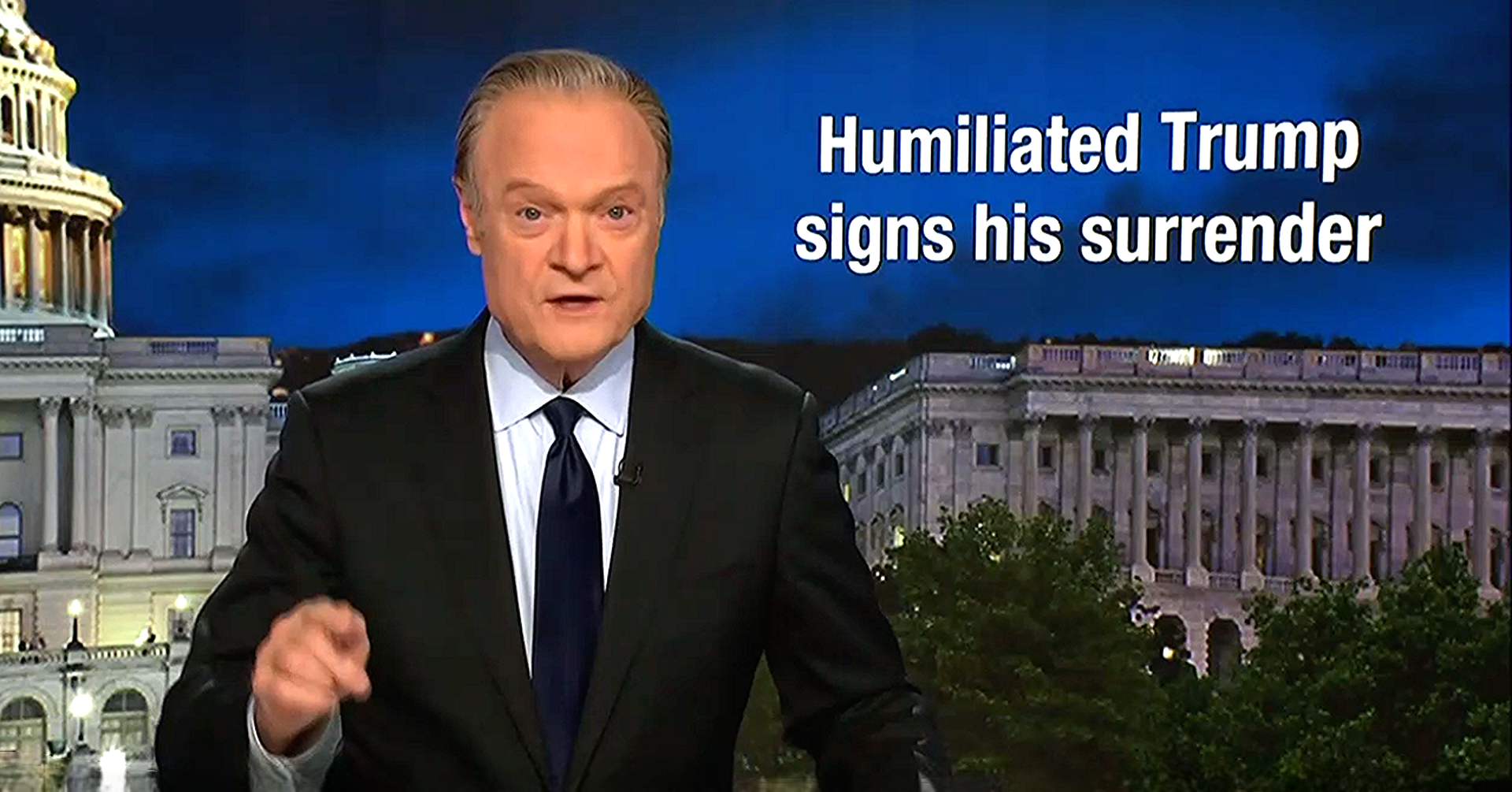 MS NOW’s Lawrence O’Donnell Gloats Over Trump’s ‘Humiliating Surrender ...