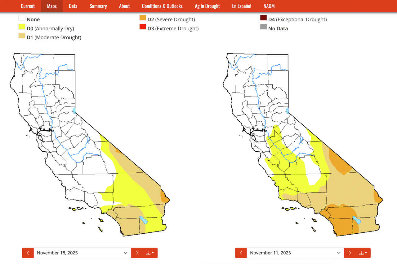 Atmospheric rivers nearly wipe out severe drought in California