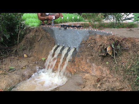 Mini dam construction - dam of 4 units