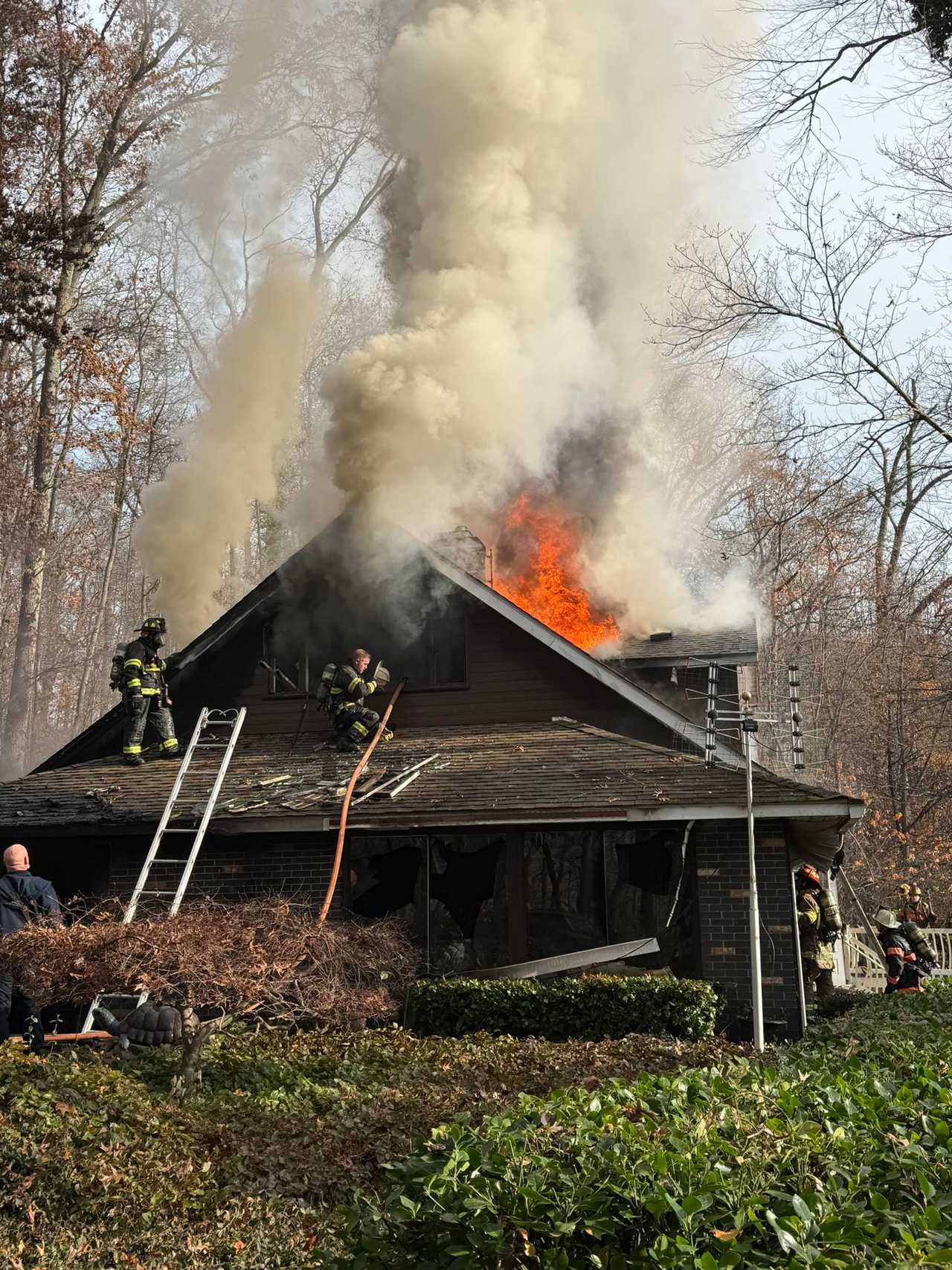 Maryland Home Goes Up In Flames As Firefighters Battle Heavy Smoke ...