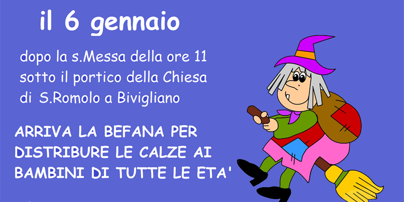 La befana arriva a Bivigliano. Tradizione e dolci per tutti