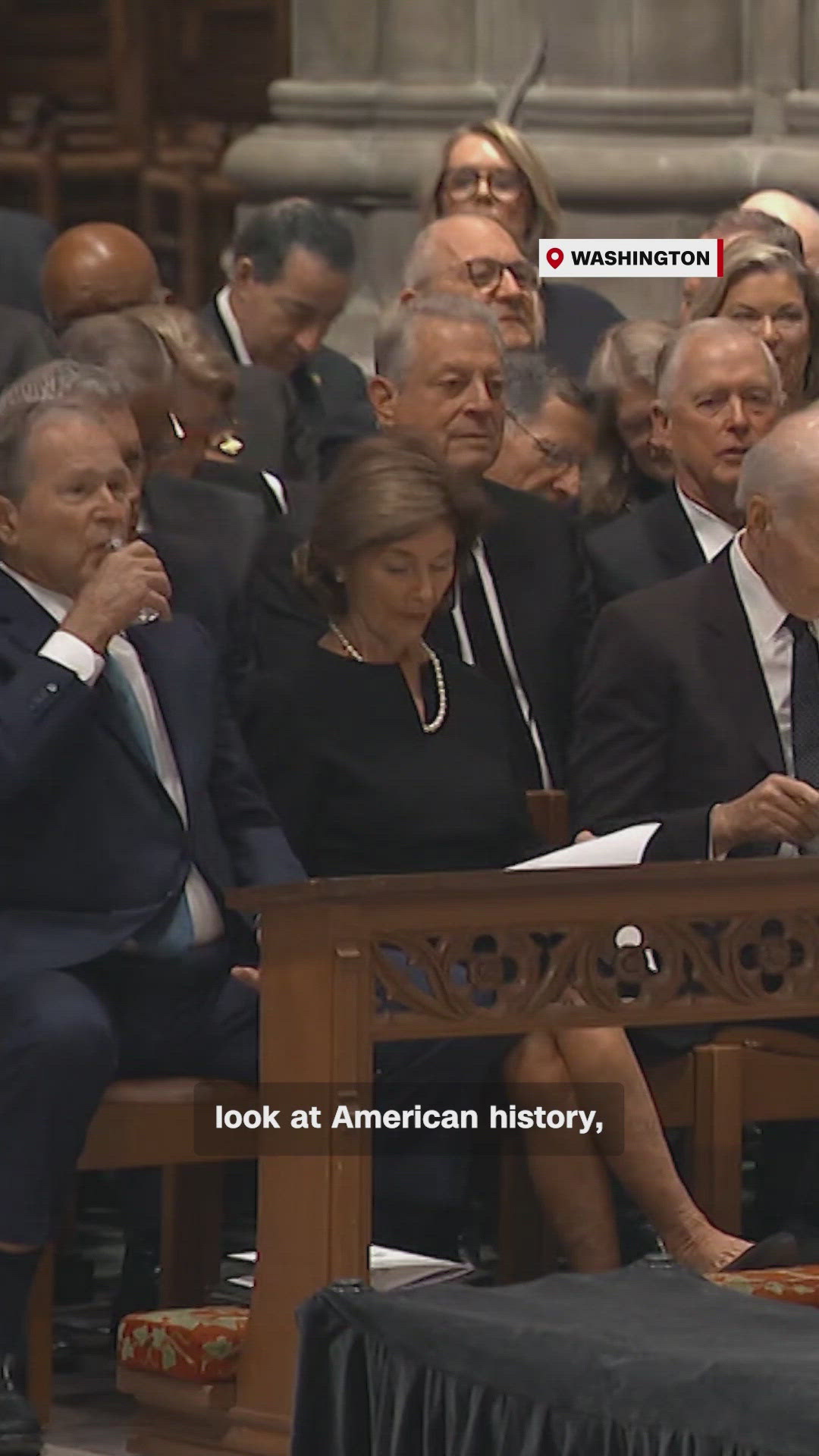 All living former vice presidents sit together at Dick Cheney's funeral