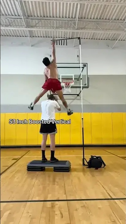 Boosted vertical dunk: 53 inch challenge