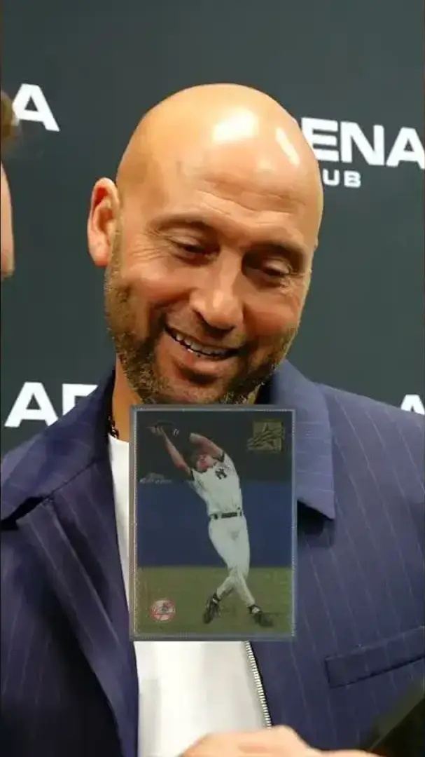 Derek Jeter attempts to guess year of his baseball cards